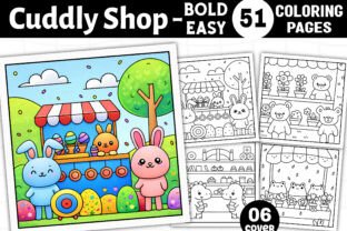 Bold and Easy Cuddly Shop Coloring Book Graphic by KDP PRO DESIGN ...