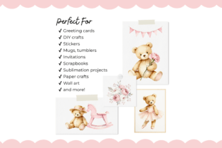 Cute Mother's Day Teddy Bear Watercolor Graphic by KawaiiDigitalByNan ...