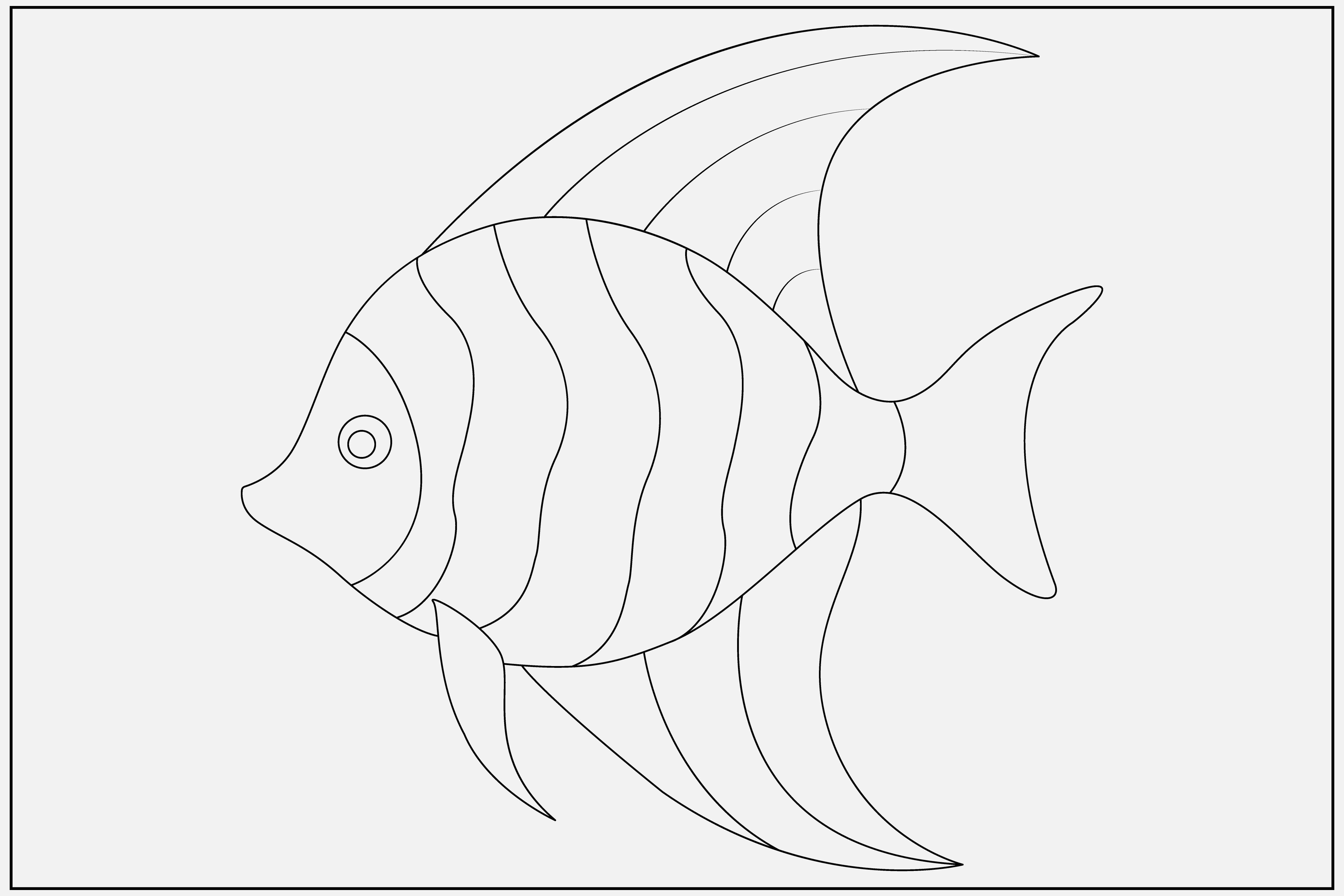 Simple Angelfish Line Art Graphic by T-Shirt Biz · Creative Fabrica