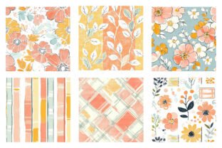 Sweet Spring Floral Seamless Patterns Graphic by Dream Creation ...