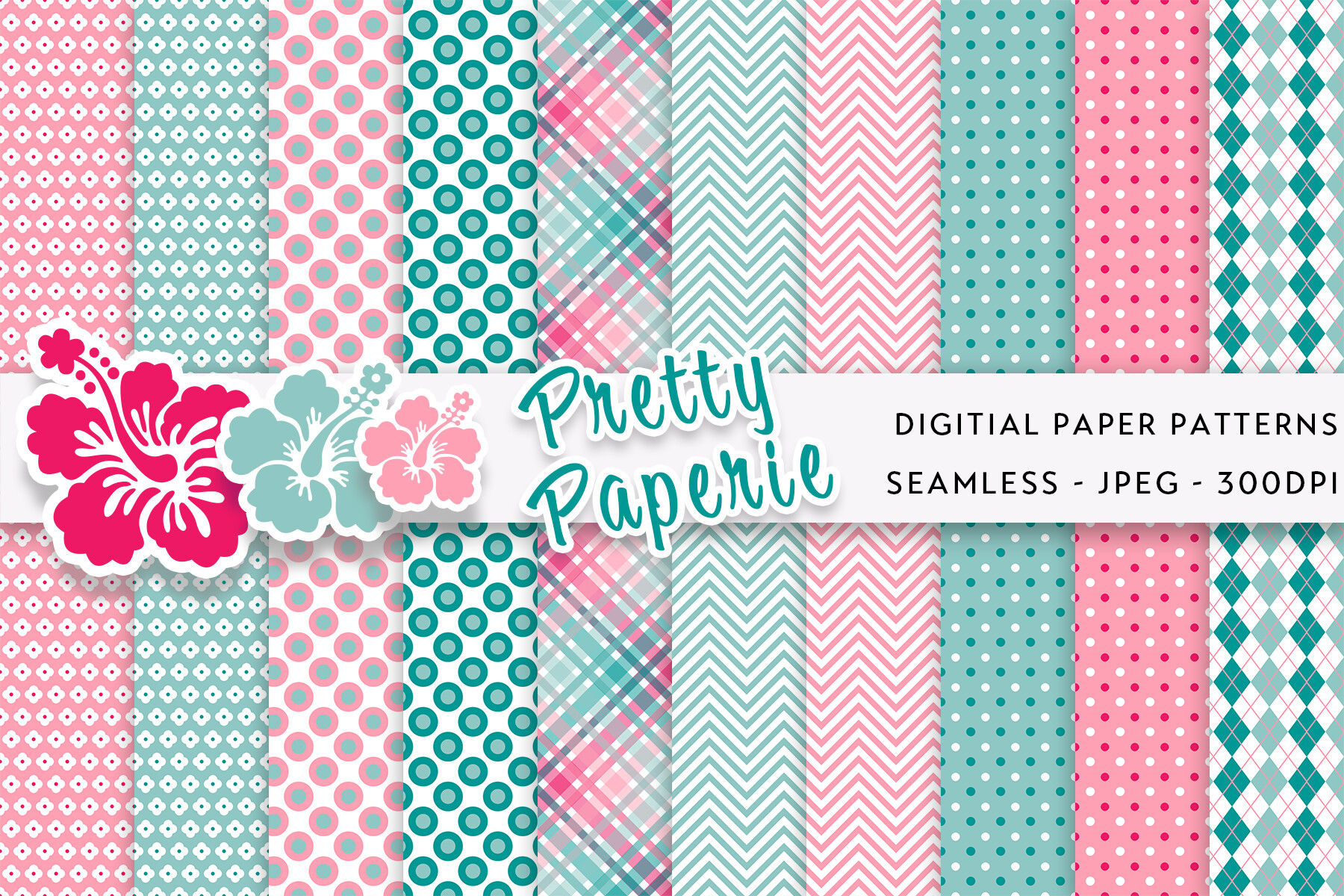 10 Digital Paper Backgrounds Graphic by Pretty Paperie · Creative Fabrica