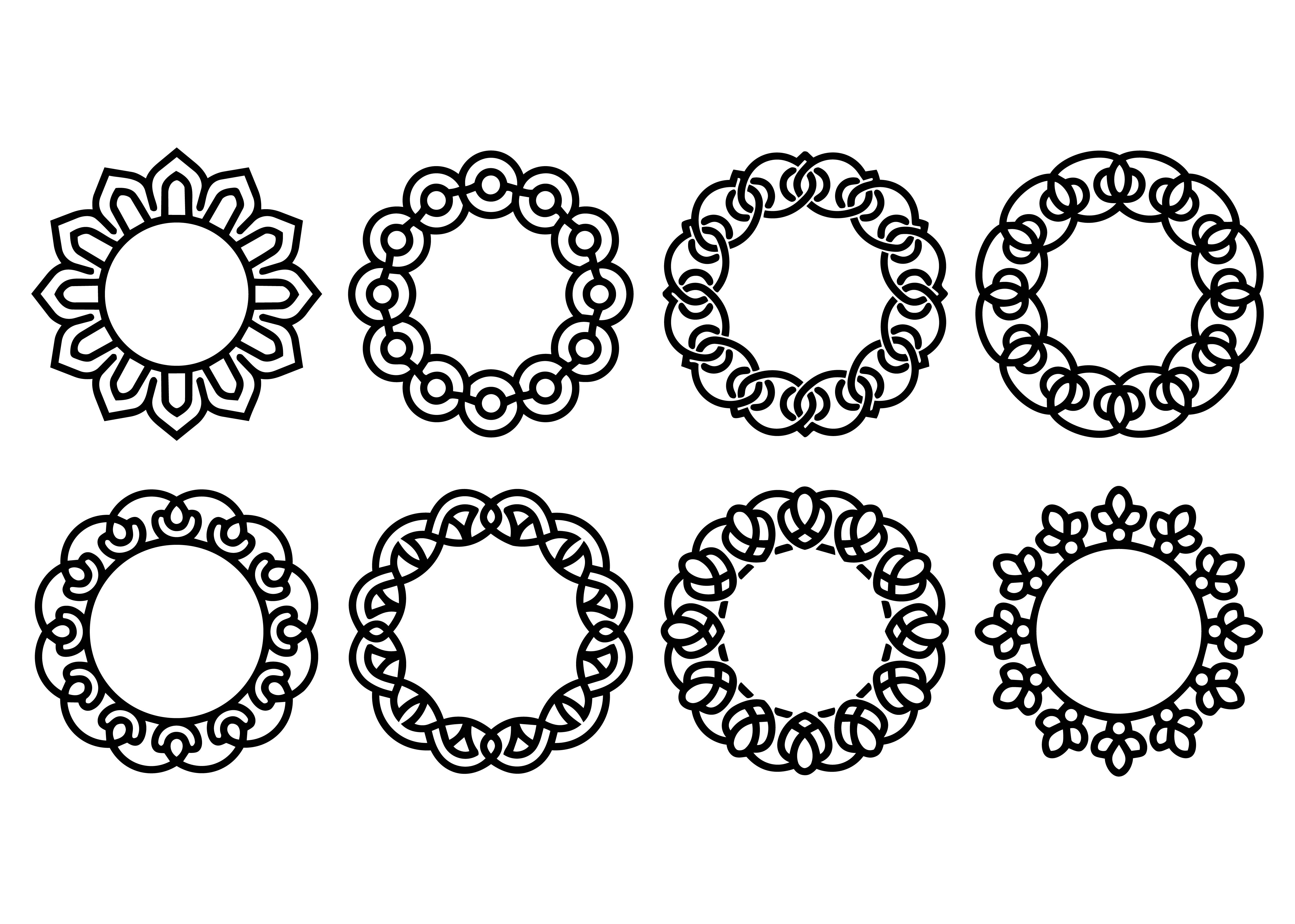 Decorative Circle Frames Graphic by Carott Art · Creative Fabrica