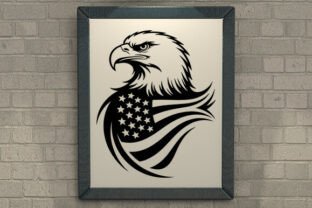 Eagle with American Flag SVG Graphic by SVGcrafts · Creative Fabrica
