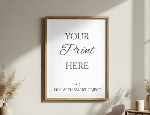 Bathroom Frame Mockup Poster Art Mockup Graphic by Mockups Of ...
