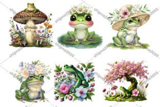 Spring Frogs Watercolor Clipart Bundle Graphic by PS Digital Art ...