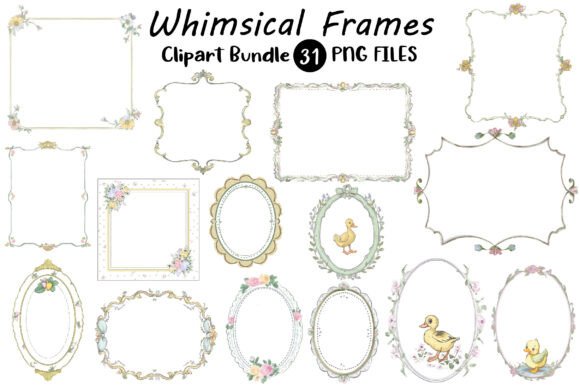 Whimsical Frames Clipart Graphic by Digital Artistic99 · Creative Fabrica