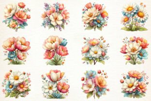 Whimsical Spring Flowers Clipart Set Graphic by Breezy.Lane · Creative ...
