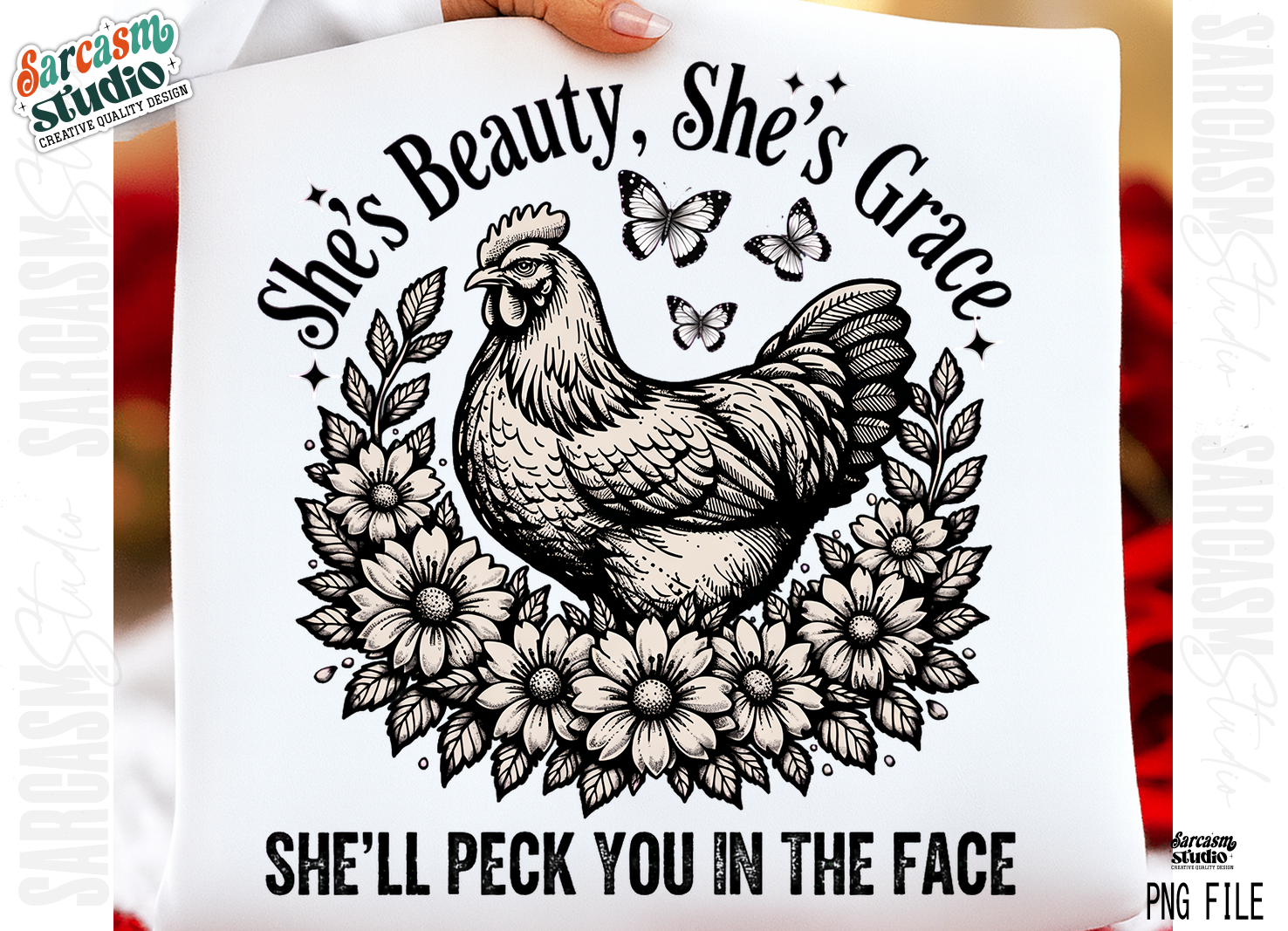 Funny Chicken PNG, Chicken Meme, Funny Graphic by Sarcasm Studio ...