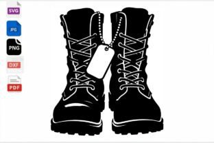 Military Boots SVG Dog Tag Vector Art Graphic by mhrana730 · Creative ...