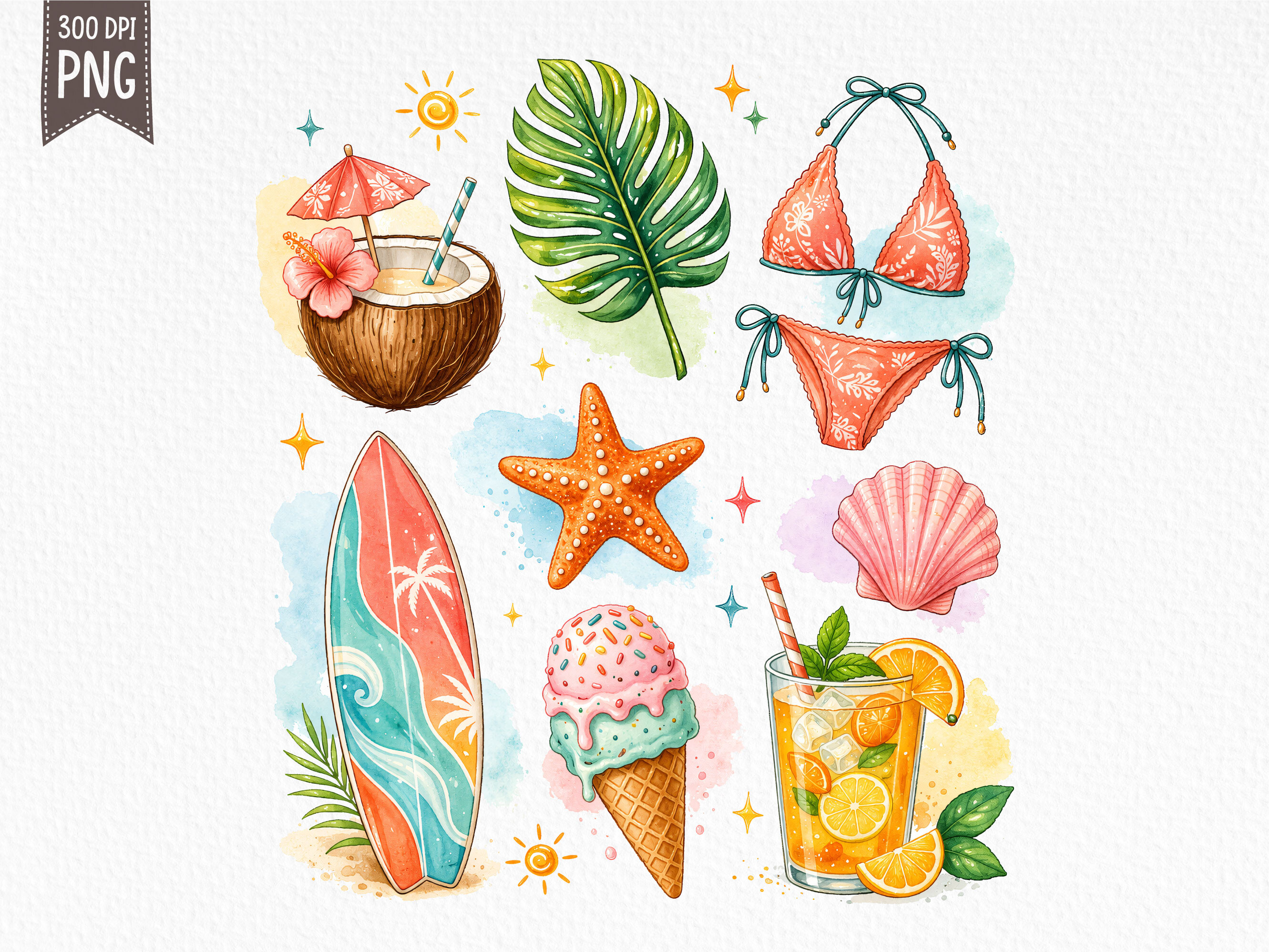 Preppy Summer Beach Cute Vibes PNG Graphic by SR Design · Creative Fabrica