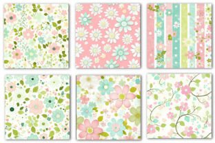 Spring Flowers Digital Papers Graphic by Precision Patterns · Creative ...