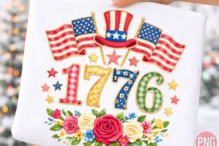 1776 Floral Patriotic Uncle Sam PNG Graphic by MIKU PRINT · Creative ...