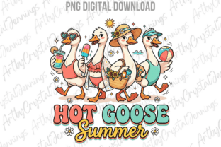 Cute Country Geese Hot Goose Summer PNG Graphic by ArtbyCrystalJennings ...