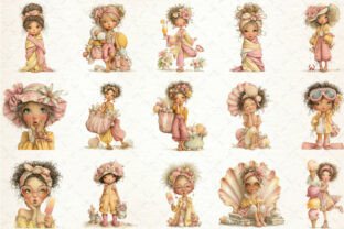 Funny Summer Beach Girl Clipart Bundle Graphic by Rose Art · Creative ...