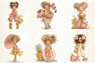 Funny Summer Beach Girl Clipart Bundle Graphic by Rose Art · Creative ...