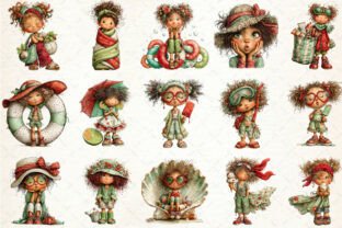 Funny Summer Beach Girl Clipart Graphic by Rose Art · Creative Fabrica