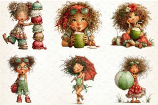Funny Summer Beach Girl Clipart Graphic by Rose Art · Creative Fabrica