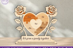 Personalized Family Puzzle Heart SVG · Creative Fabrica