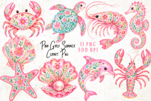 Pink Girly Summer Clipart PNG Graphic by Yassou Bouhad · Creative Fabrica