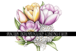 Spring Tulip Clipart Graphic by Digital Paper Packs · Creative Fabrica