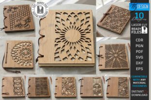 Wooden Notebook Cover Laser Cut Bundle · Creative Fabrica