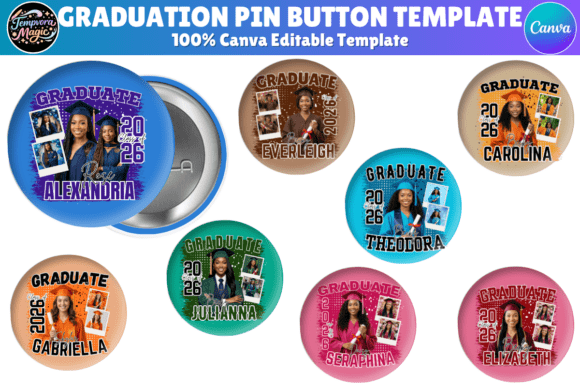 2026 Graduation T Shirt Template Bundle Graphic by Canva Magic ...