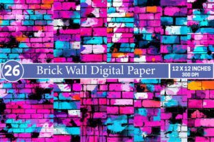 Brick Wall Digital Paper Bundle Graphic by GatewayDesign · Creative Fabrica