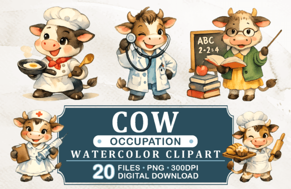Penguin Occupation Clipart, 20 PNG Graphic by digitalplannerland ...