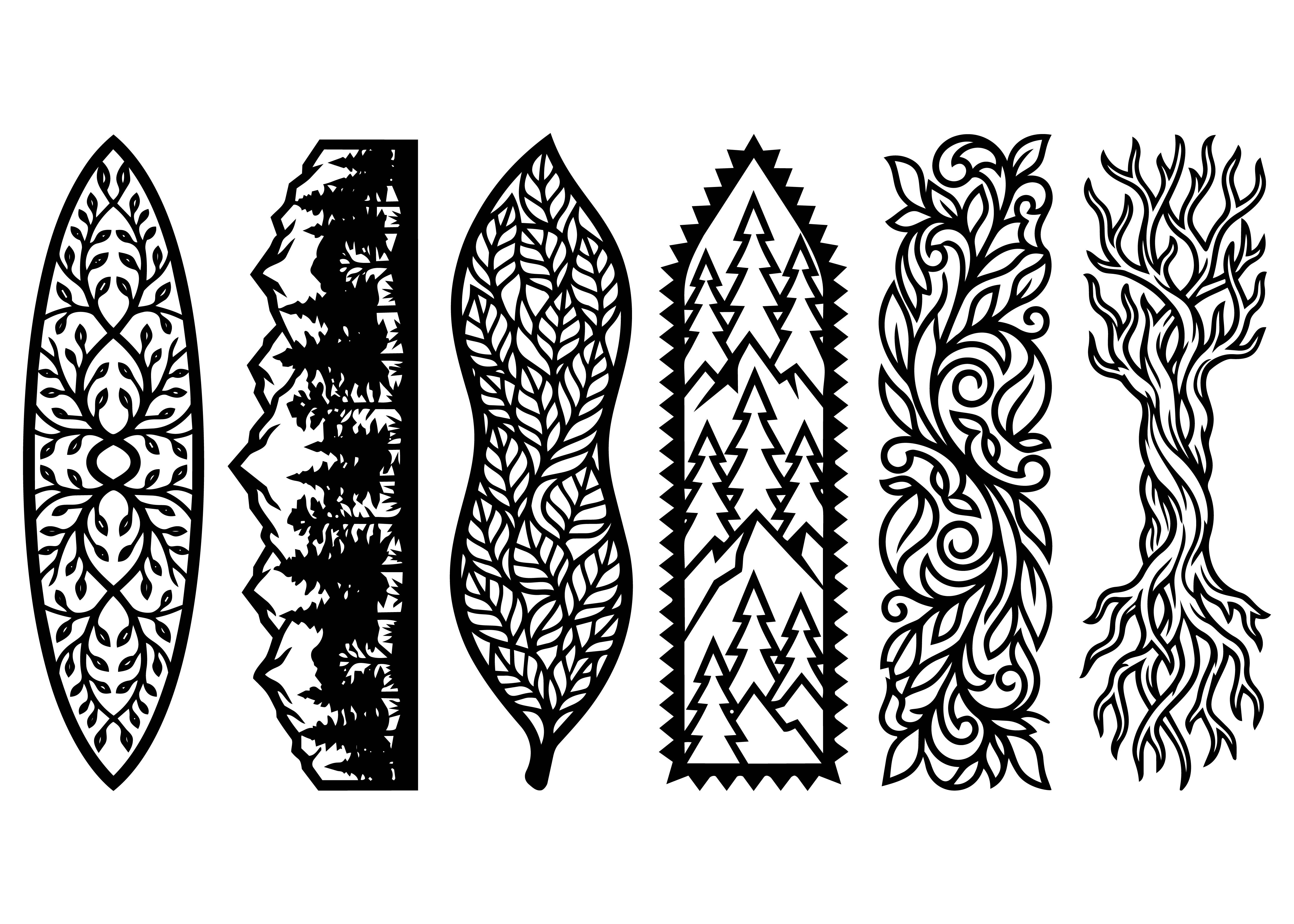 Nature Forest Leaf Bookmark EPS Bundle Graphic by Carott Art · Creative ...