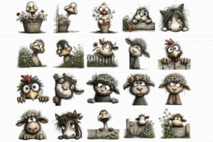 Peeking Farm Animals Clipart PNG Bundle Graphic by LibbyWishes ...