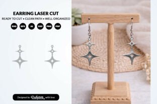 Stars Earring Laser Cut SVG · Creative Fabrica