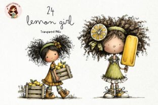 Whimsical Lemon Girl PNG Clipart Graphic by Nicolle's Colorful Art ...