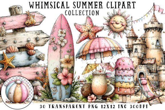 Whimsical Funny Birthday Cat Clipart Graphic by RevolutionCraft ...
