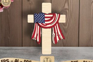 Patriotic Cross Laser Cut File SVG · Creative Fabrica