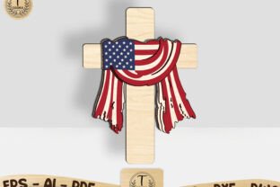 Patriotic Cross Laser Cut File SVG · Creative Fabrica