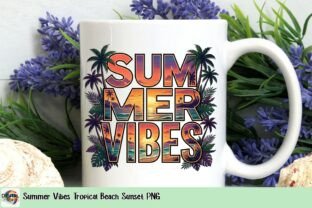 Summer Vibes Tropical Beach Sunset PNG Graphic by Digital Delights ...