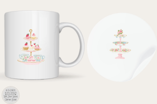 Vintage Tea Party Floral Dessert Stands Graphic by Story Studio ...