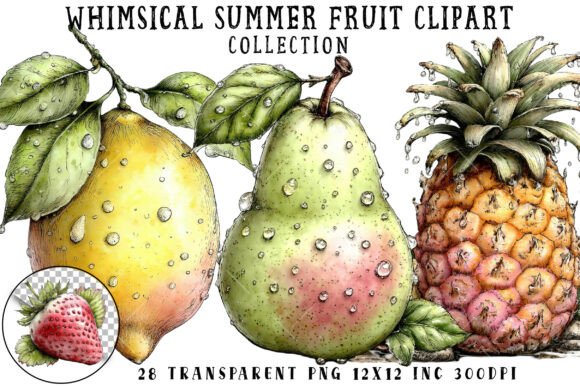 Whimsical Summer Funny Girls PNG Clipart Graphic by RevolutionCraft ...