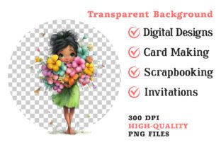 Whimsical Summer Girl Clipart Graphic by Dream Creation · Creative Fabrica