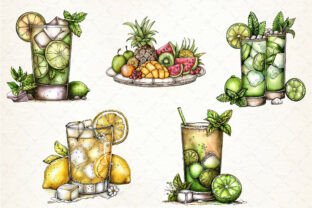 Whimsical Tropical Drinks Clipart PNG Graphic by Dream Petals Studio ...