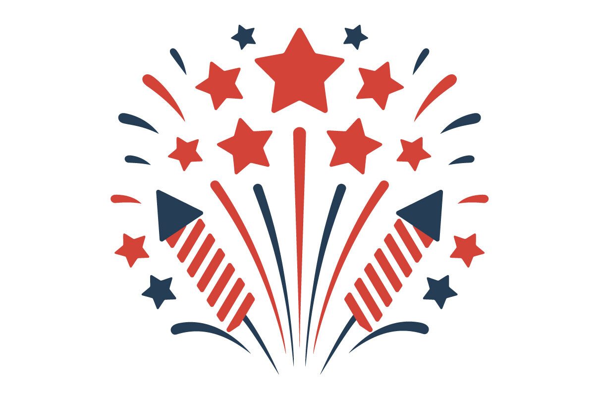4th of July Fireworks SVG PNG Graphic by dhalione · Creative Fabrica