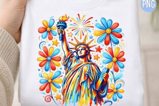 Statue of Liberty Floral Pop Art USA PNG Graphic by Fox Studio ...