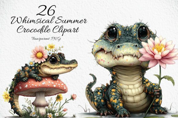 Whimsical Summer Flowers Clipart Graphic by Craft Art · Creative Fabrica