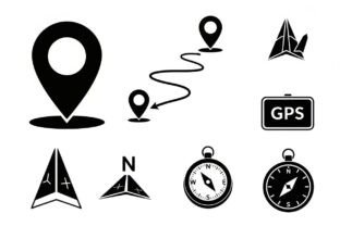 Black and White Navigation Including Map Graphic by MD ABDUL MOMIN ...