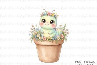 Cute Baby Caterpillar Watercolor Bundle Graphic by WatercolorByKr ...