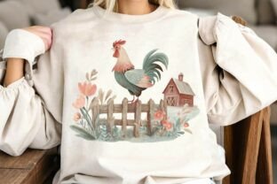 Dreamy Summer Chicken Barn Clipart Graphic by Print Magic · Creative ...