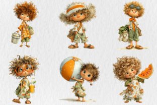 Funny Summer Beach Kids Clipart Graphic by Rose Art · Creative Fabrica