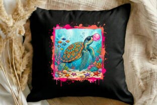 Preppy Summer Turtle Bubble PNG Graphic by SR Design · Creative Fabrica