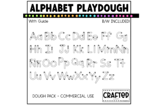 Rainbow Alphabet with Guide Playdough Cl Graphic by craftedwithbliss ...