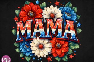 USA Mama Floral Flowers Mother's Day PNG Graphic by Cozy Prints ...